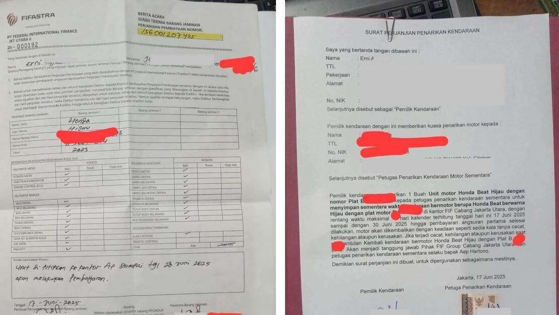 Telat Pembayaran Baru 9 Hari, Motor Beserta Kunci dan STNK Harus ...