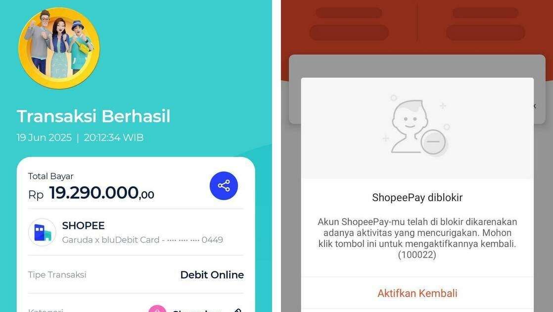 Setelah Top Up dari Debit Blu x Garuda Akun ShopeePay Terblokir Tanpa ...