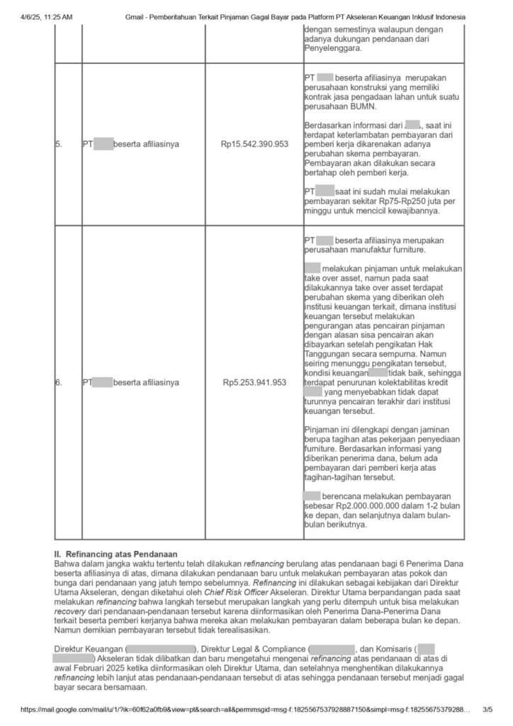 Dana Lender di Akseleran Belum Dikembalikan dan Tidak Ada Kepastian ...