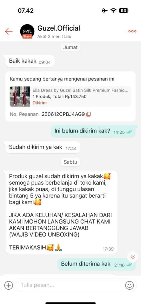 Shopee Menyepelekan Komplain Customer