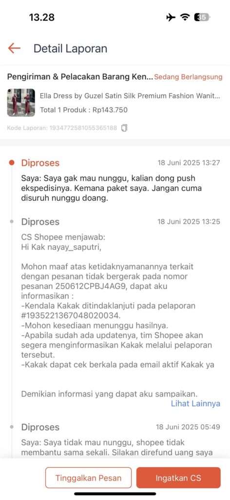 Shopee Menyepelekan Komplain Customer