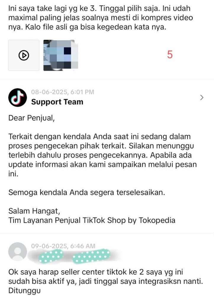 Masalah Verifikasi dan Integrasi Toko Kedua Tokopedia dan TikTok Shop