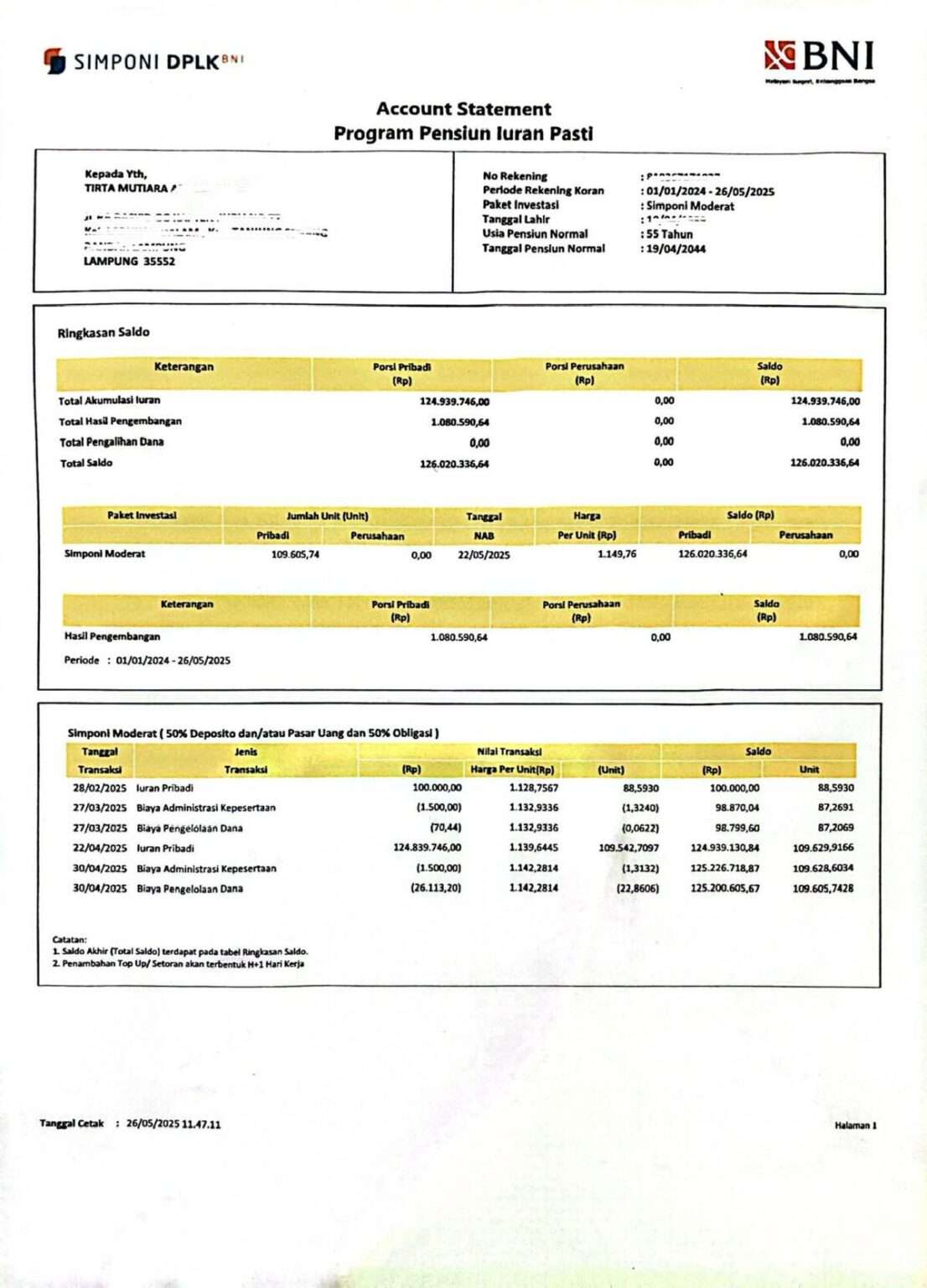 Pencairan Dana Pensiun DPLK BNI Simponi Tidak Transparan dan Banyak ...