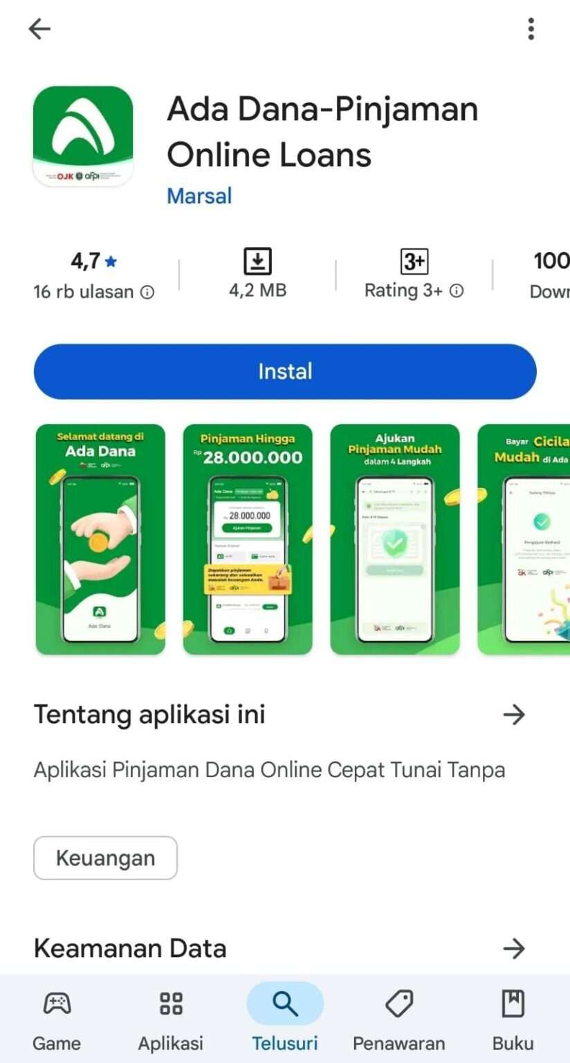 Aplikasi Pinjol "Ada Dana" yang Meresahkan