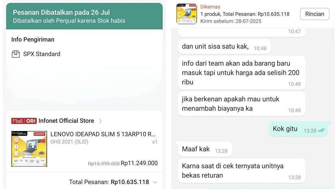 Status Shopee Mall tapi Minta Tambahan Biaya ke Buyer