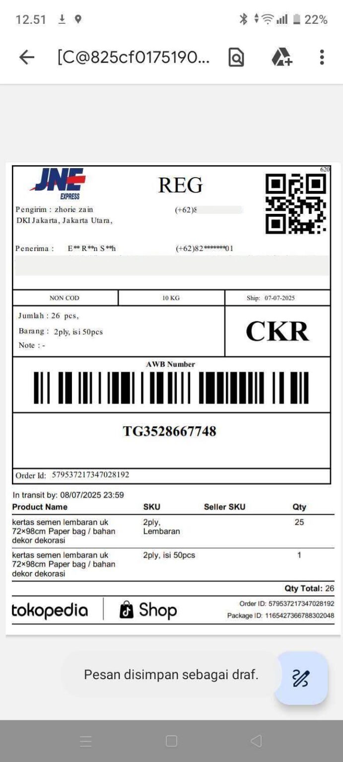 Potongan Rp1,8 Juta karena Selisih Ongkir JNE dan Tokopedia/TikTok Shop yang Tidak Masuk Akal