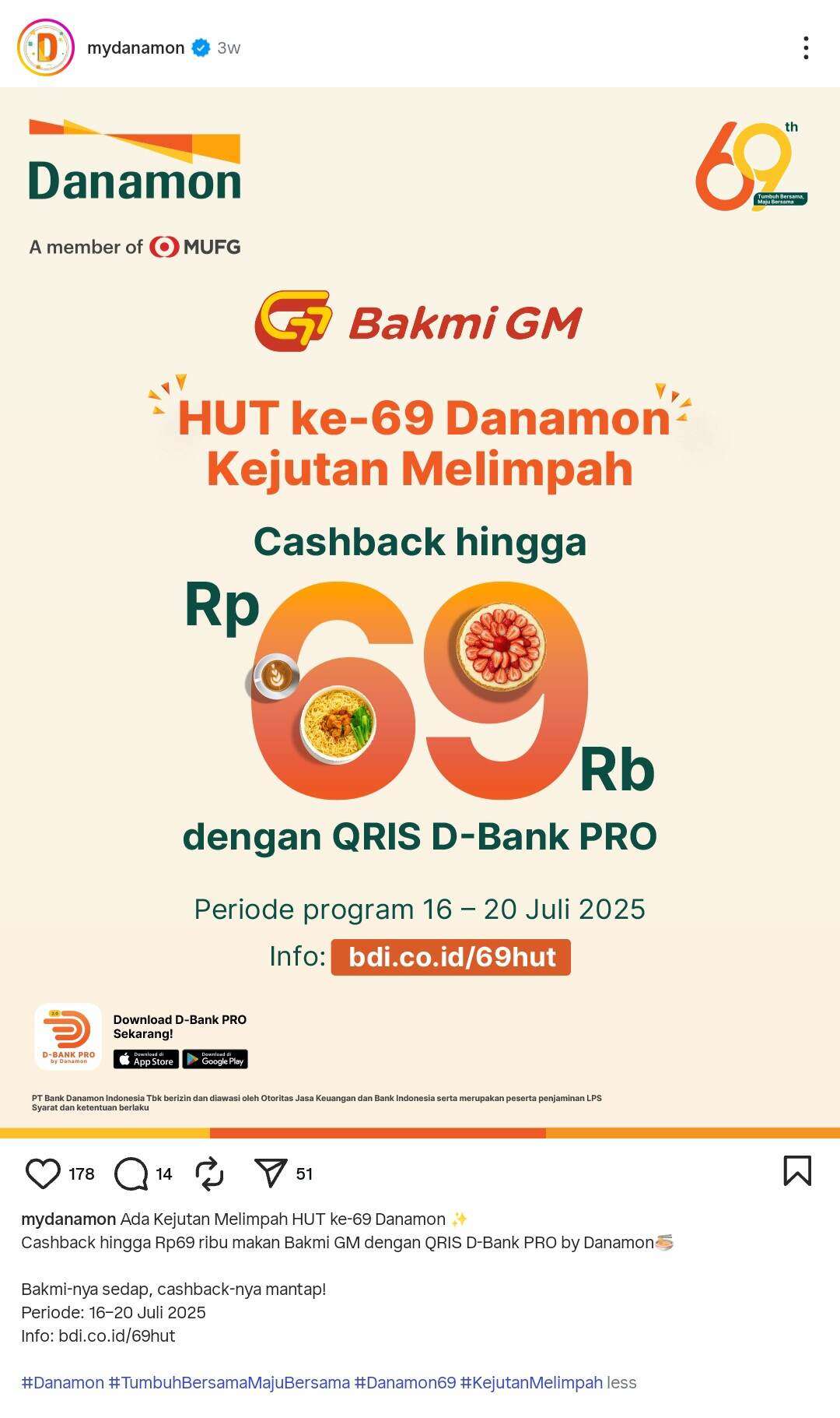 Ketidakjelasan Cashback Promo Ulang Tahun Danamon yang Belum Diterima