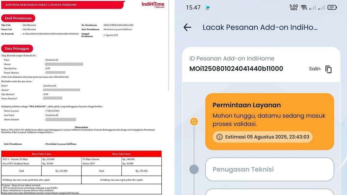Pelayanan Migrasi IndiHome Belum Terselesaikan