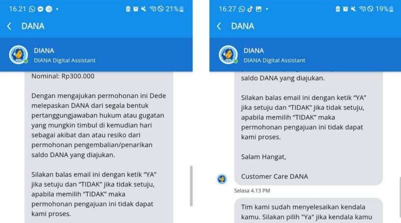 Buruknya Pelayanan CS DANA