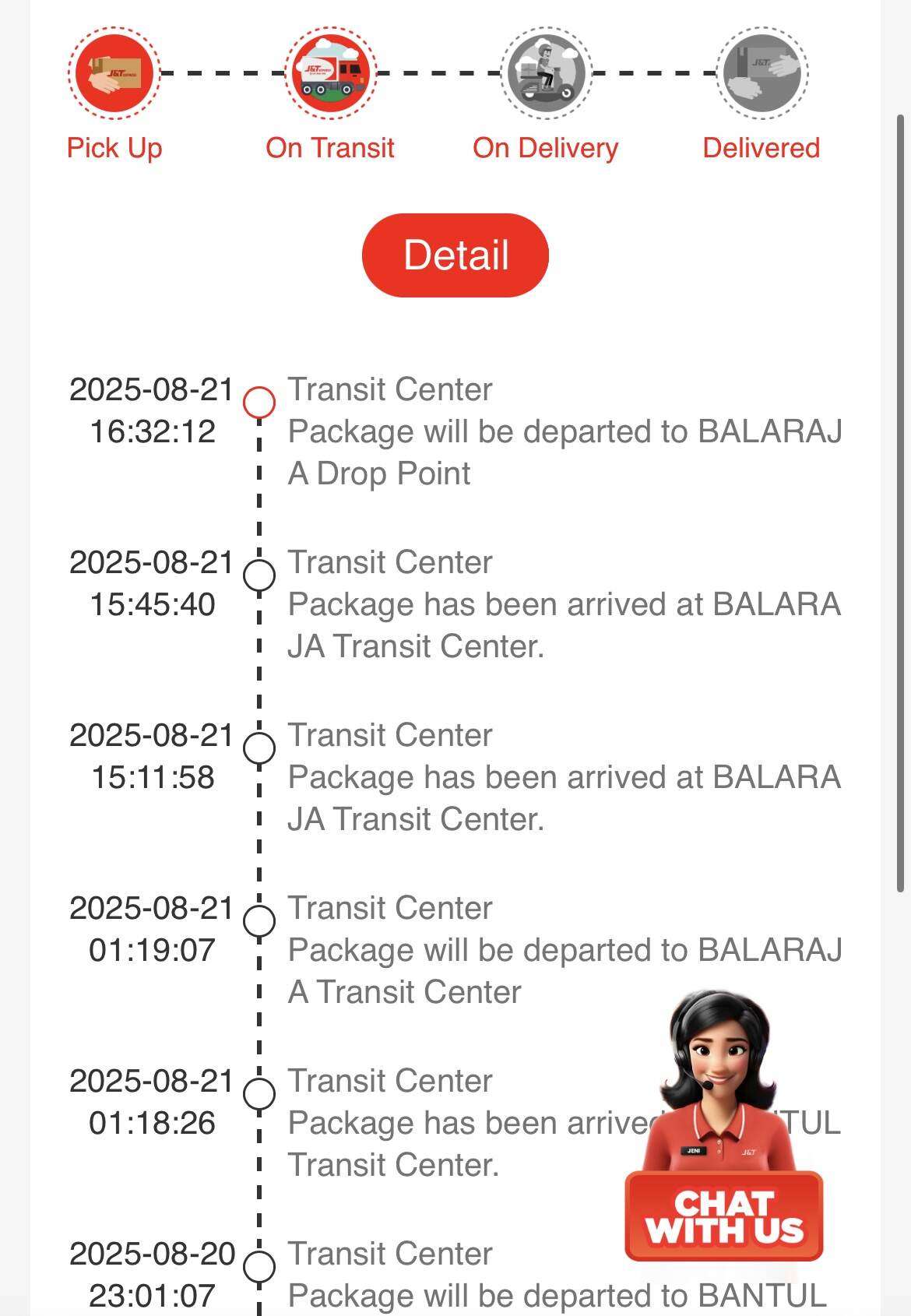 Pelayanan Nol Solusi, Paket Saya Hilang Arah di J&T Balaraja