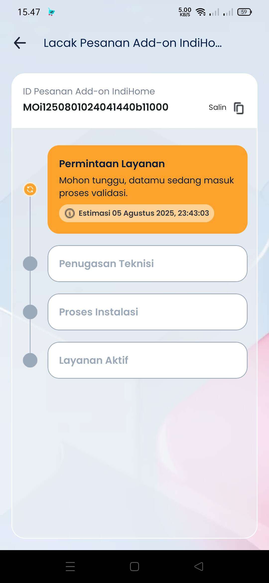 Pelayanan Migrasi IndiHome Belum Terselesaikan