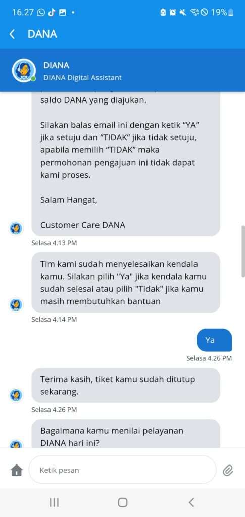 Buruknya Pelayanan CS DANA