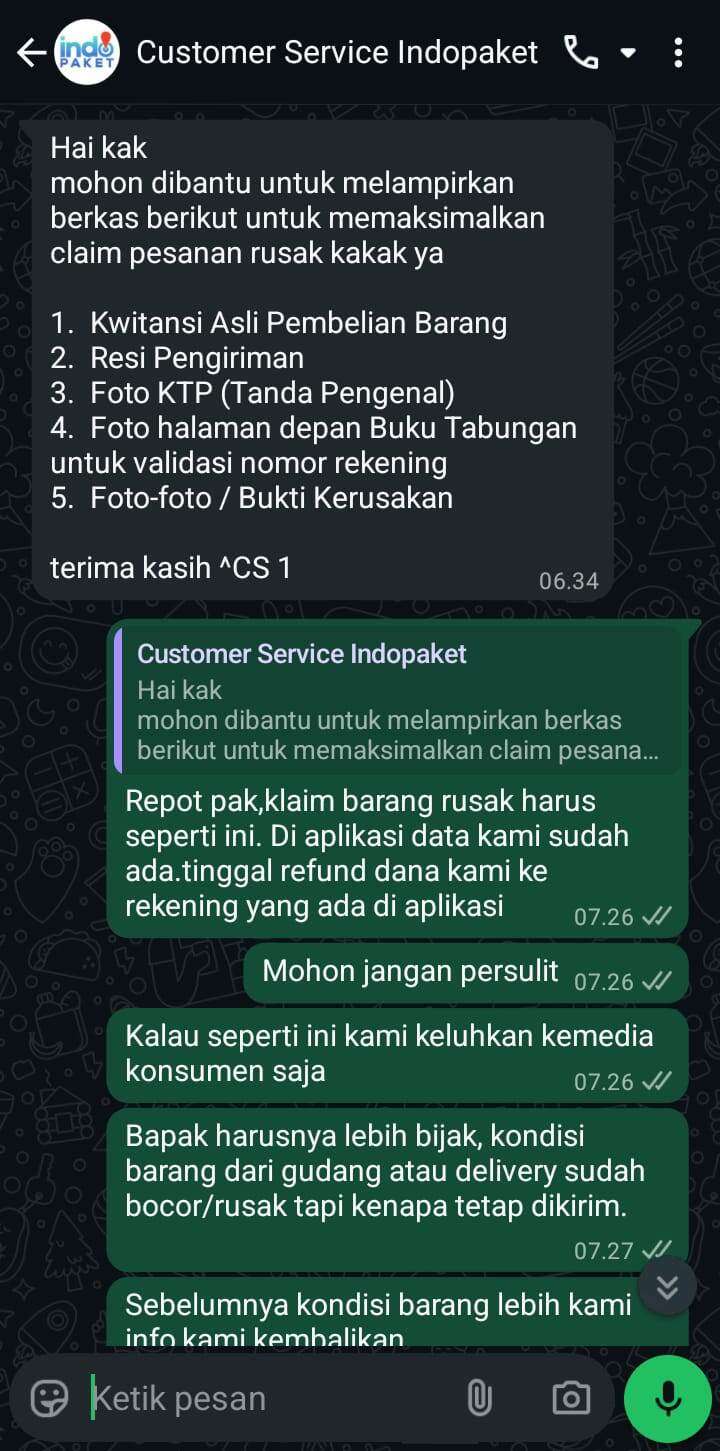 Isi Paket Pesanan Klik Indomaret Rusak/Bocor tapi Tetap Dikirim oleh ...