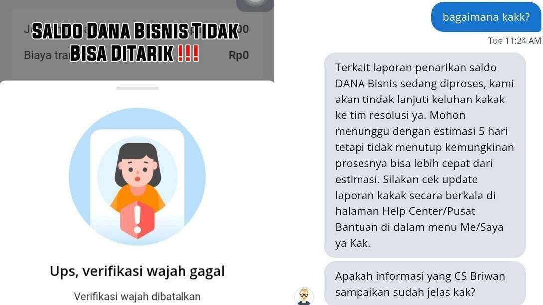 Kurangnya Pelayanan dari CS DANA untuk Penarikan Dana ke Ahli Waris