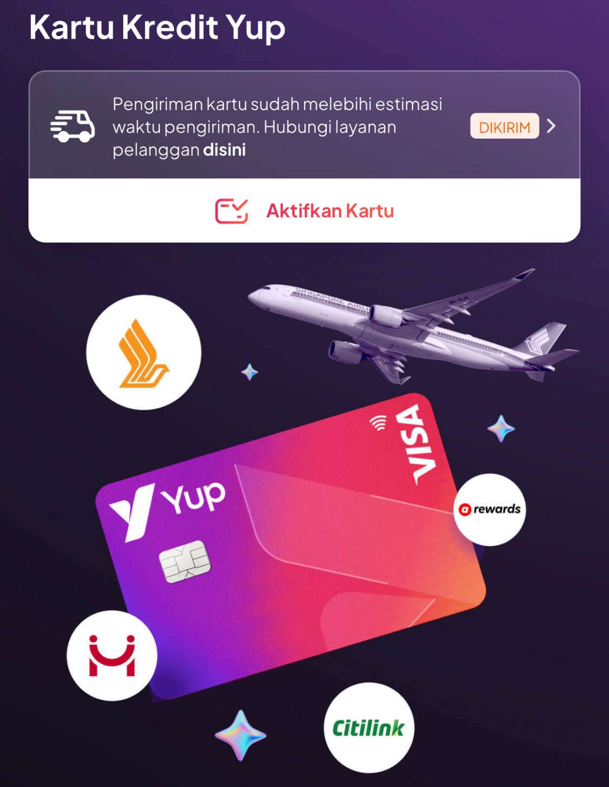 Pengiriman Kartu Visa YUP Selalu Gagal
