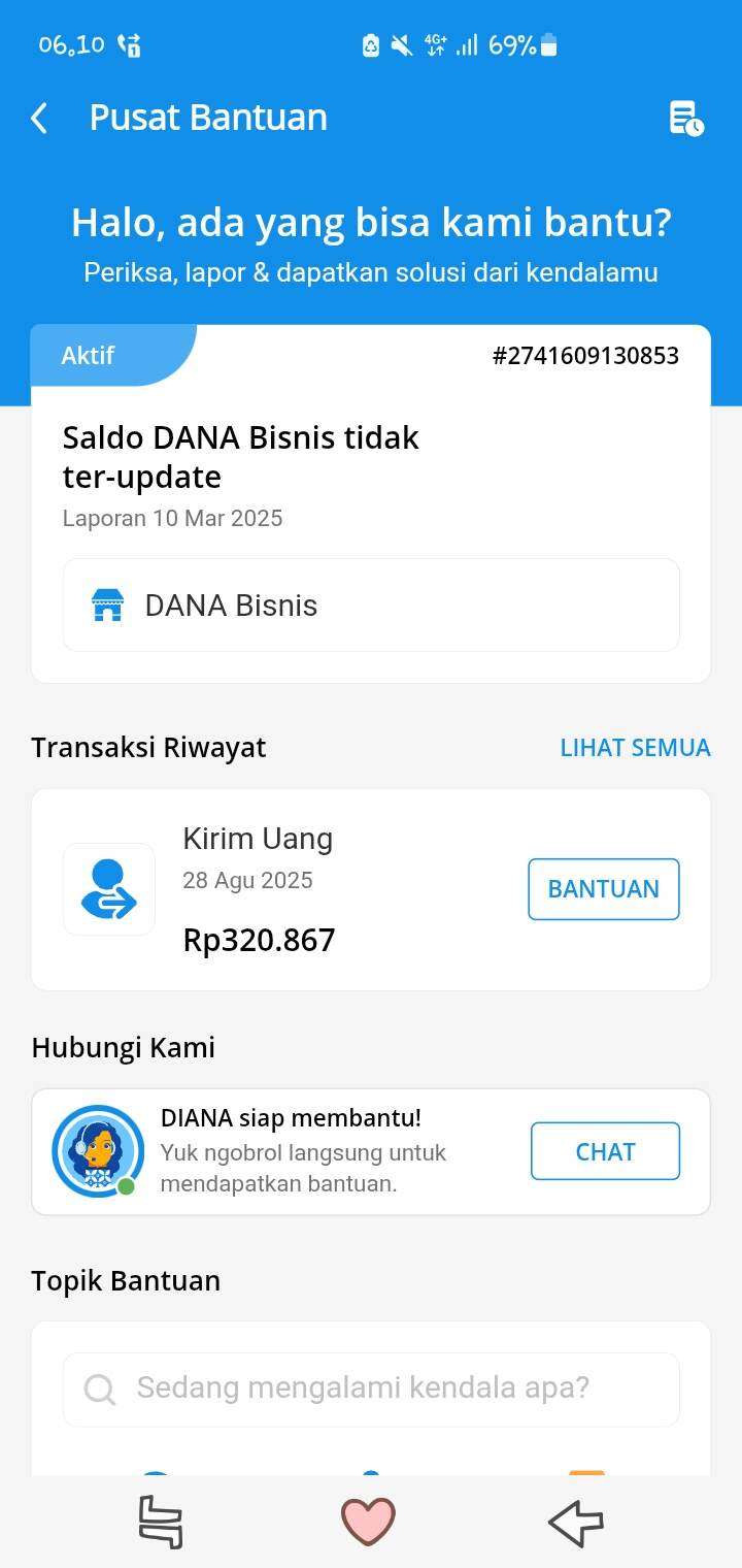 Saldo DANA Bisnis Saya Tidak Bisa Ditarik dari Bulan Januari
