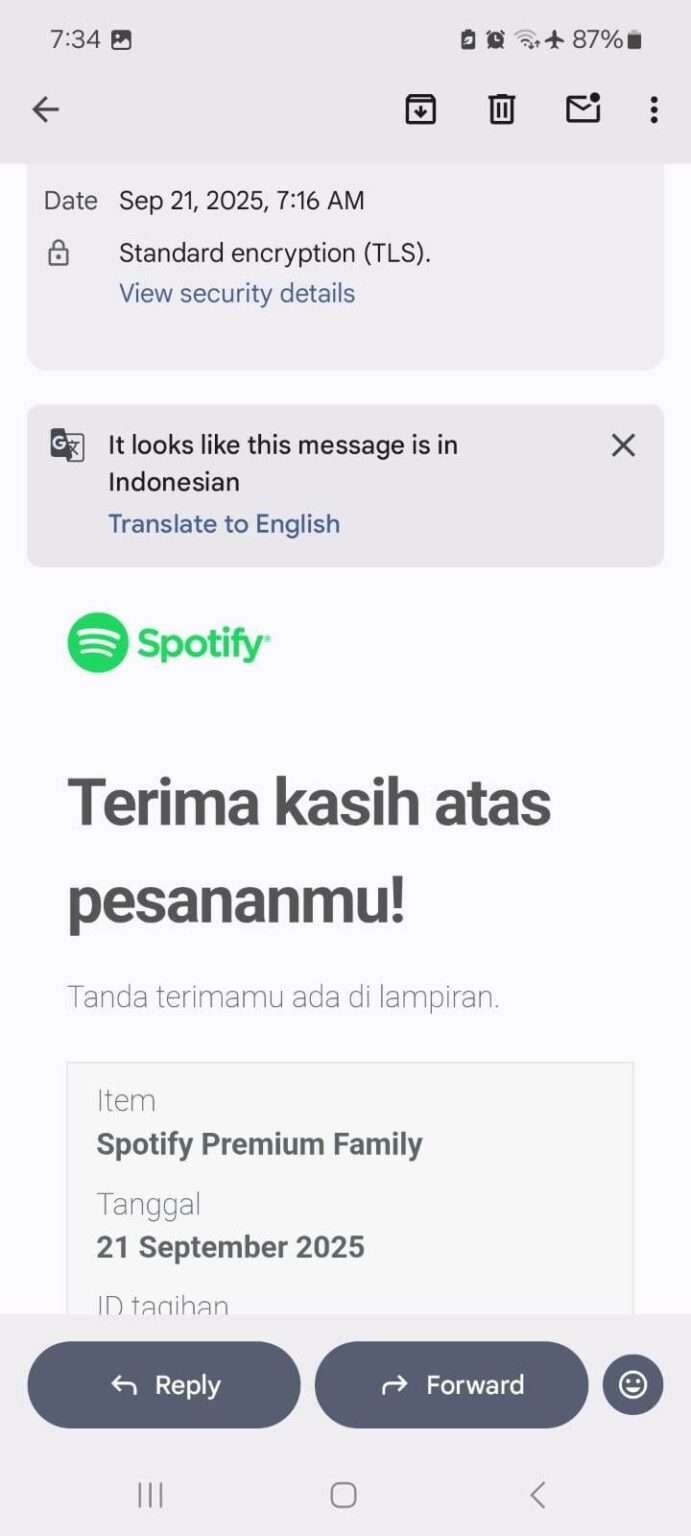 Perubahan Harga dan Jumlah Anggota Spotify Family