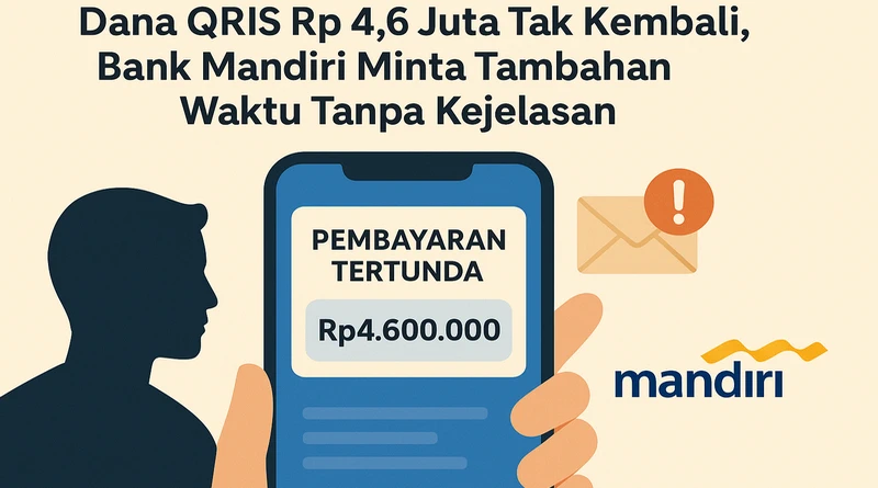 Dana QRIS Rp 4,6 Juta Tak Kembali, Bank Mandiri Minta Tambahan Waktu ...