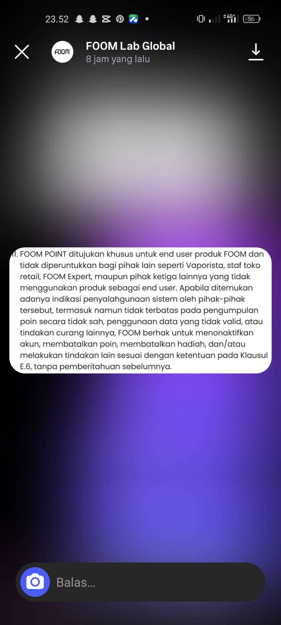 Aplikasi Foom Now yang Tidak Berguna