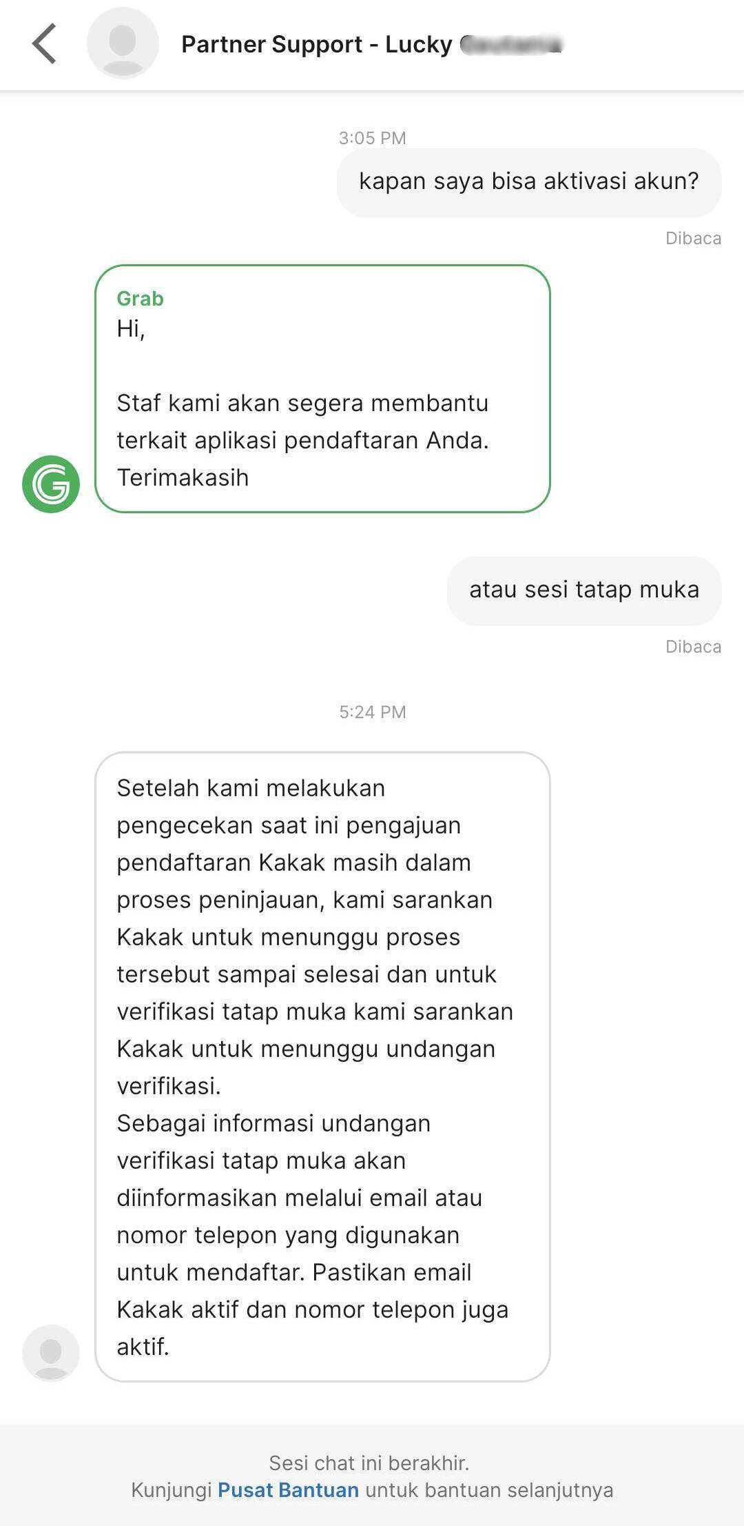 Menanti Kejelasan Pendaftaran Akun Grab