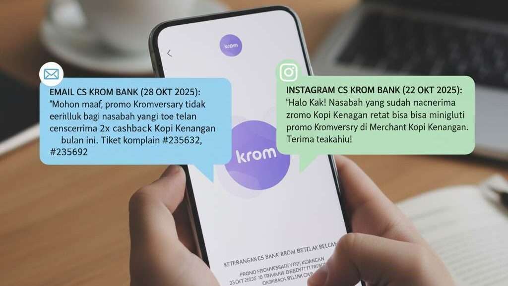 Tanggapan perihal “Keterangan CS Bank Krom di Media Sosial dan Email Saling Bertolak Belakang”