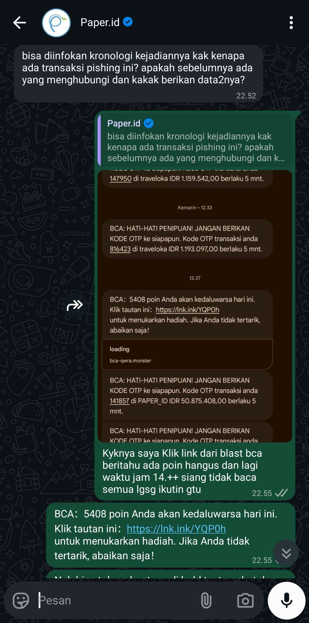 Korban Phishing SMS Poin Hadiah BCA, Transaksi Rp21 Juta Tak Bisa Dibatalkan