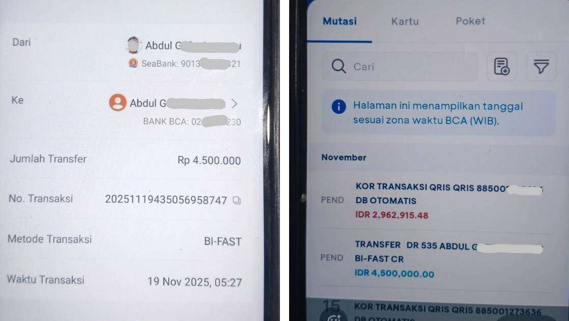 Transfer Dana ke BCA Berhasil Namun Saldo Terpotong Debit Otomatis QRIS