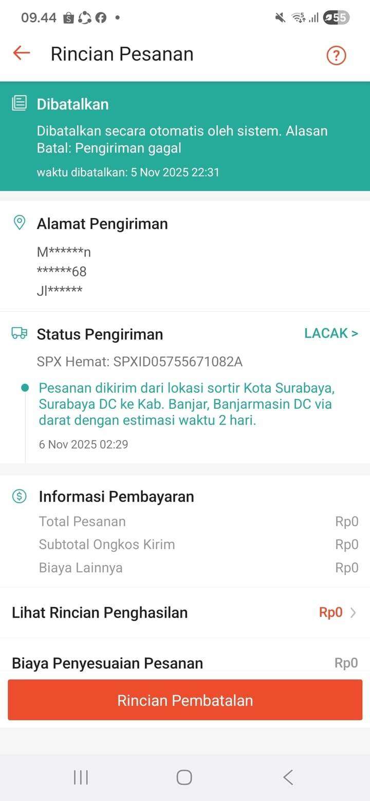 Paket Shopee Tertahan di Gudang Surabaya hingga Pesanan Dibatalkan Otomatis