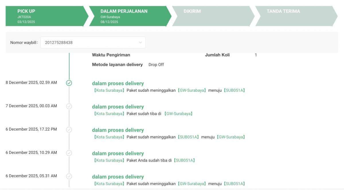 JNT Cargo Tidak Segera Mengirim Paket Walaupun Sudah Sampai Outlet ...