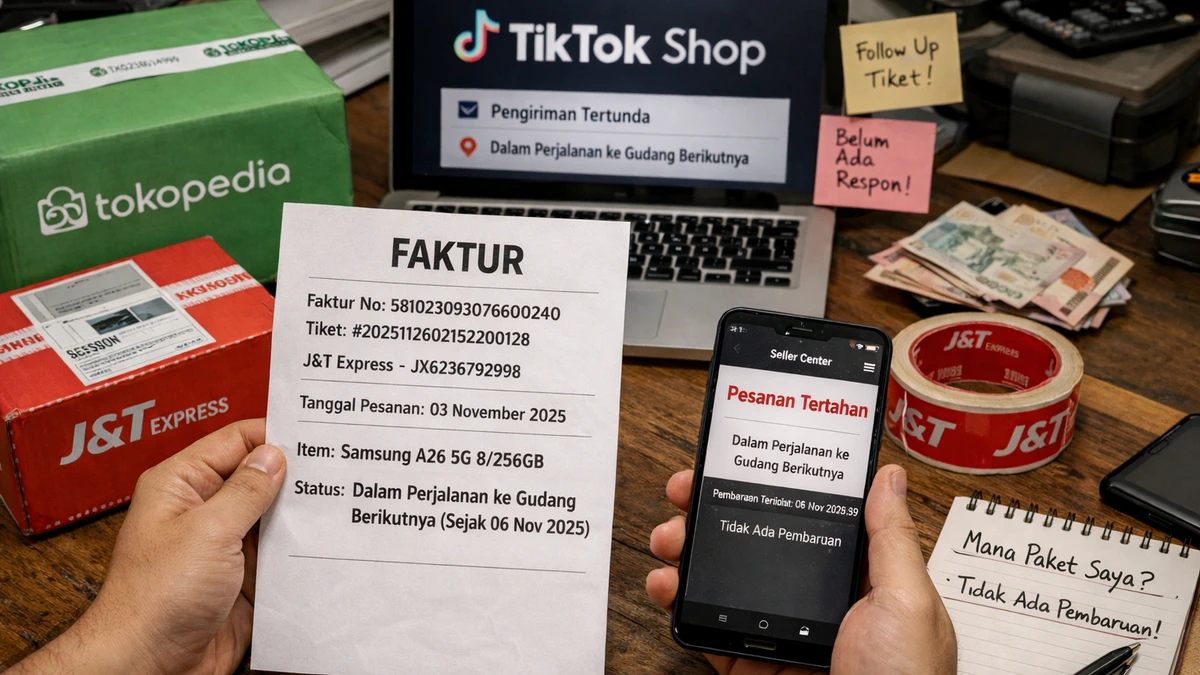 Paket J&T Mandek 2 Bulan Lebih, Dana Seller TikTok Shop Ikut Tertahan