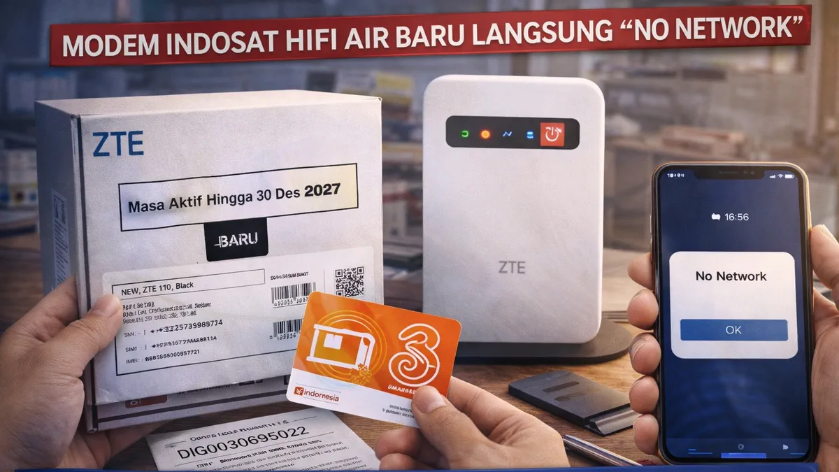 Modem Indosat HiFi Air Baru Langsung “No Network”, Kartu Perdana Tri ...