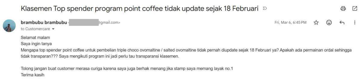 Program Top Spender Point Coffee: Leaderboard Tidak Transparan dan ...