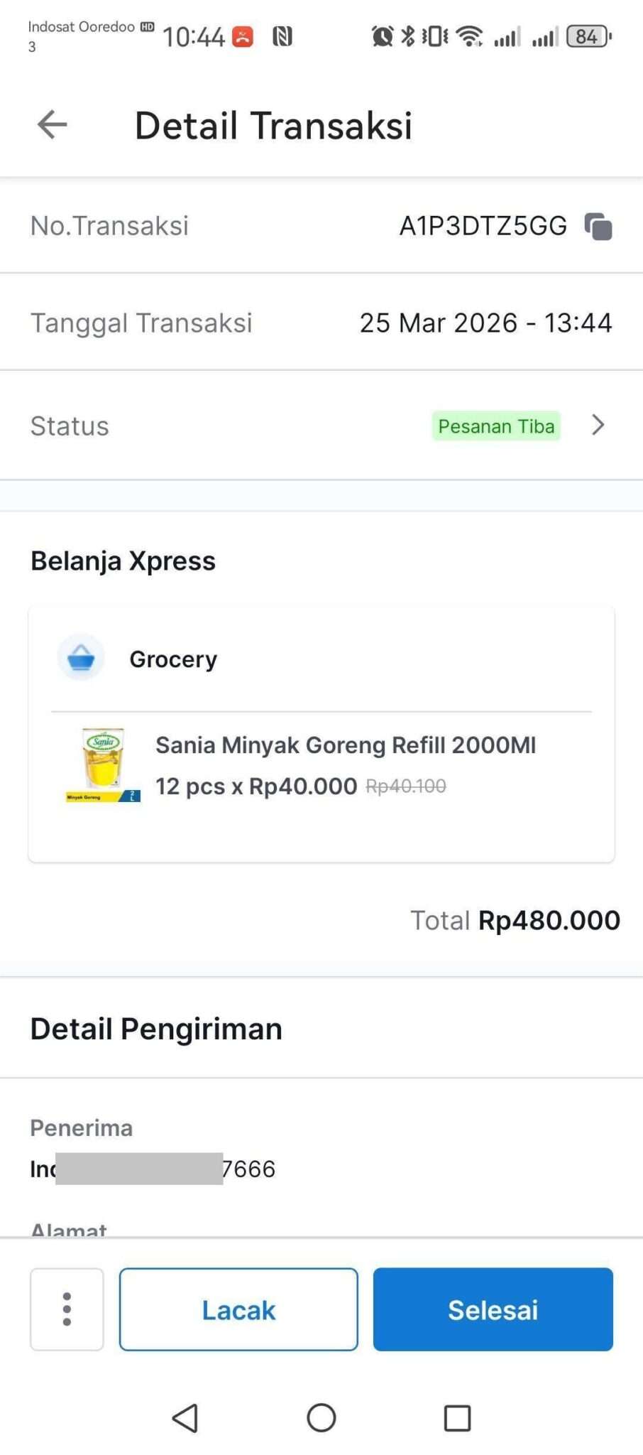 Pesanan Klik Indomaret Belum Diterima tapi Status Sudah Diterima