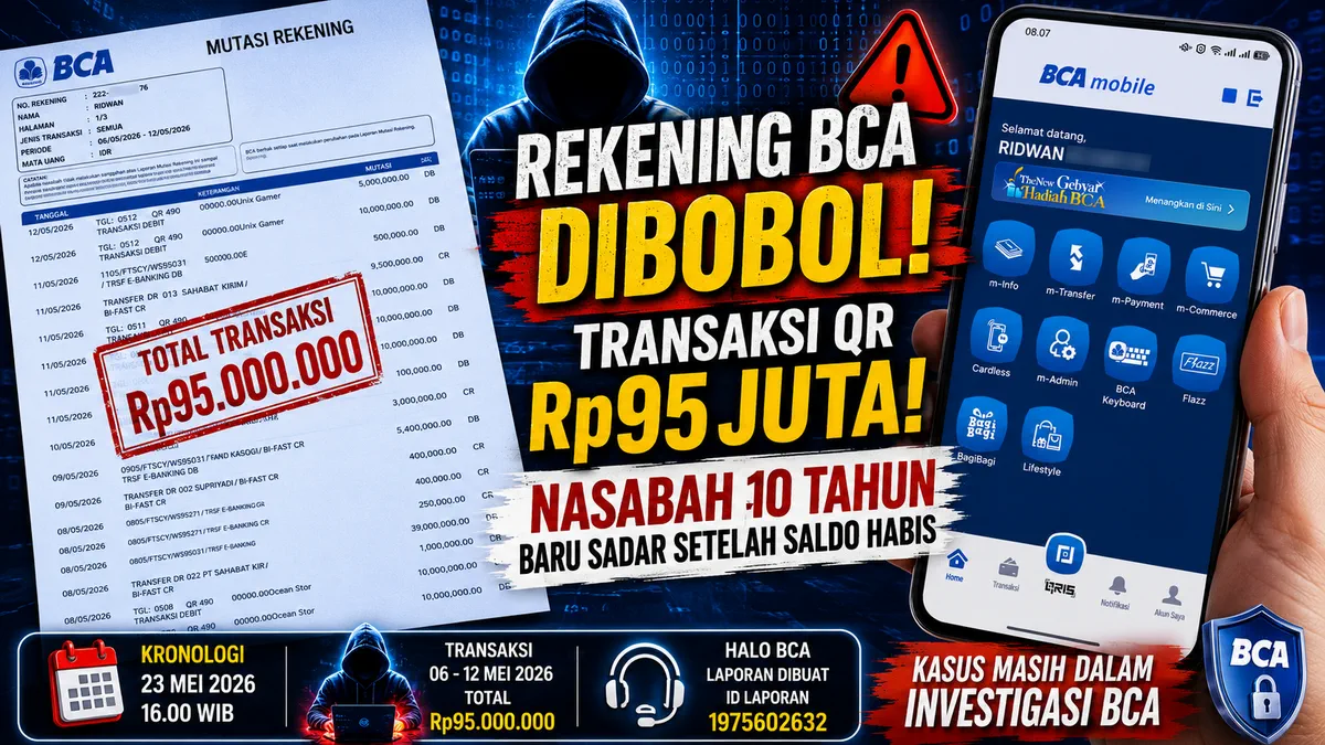Rekening BCA Dibobol Transaksi QR Rp95 Juta Dalam Seminggu, Baru Sadar ...