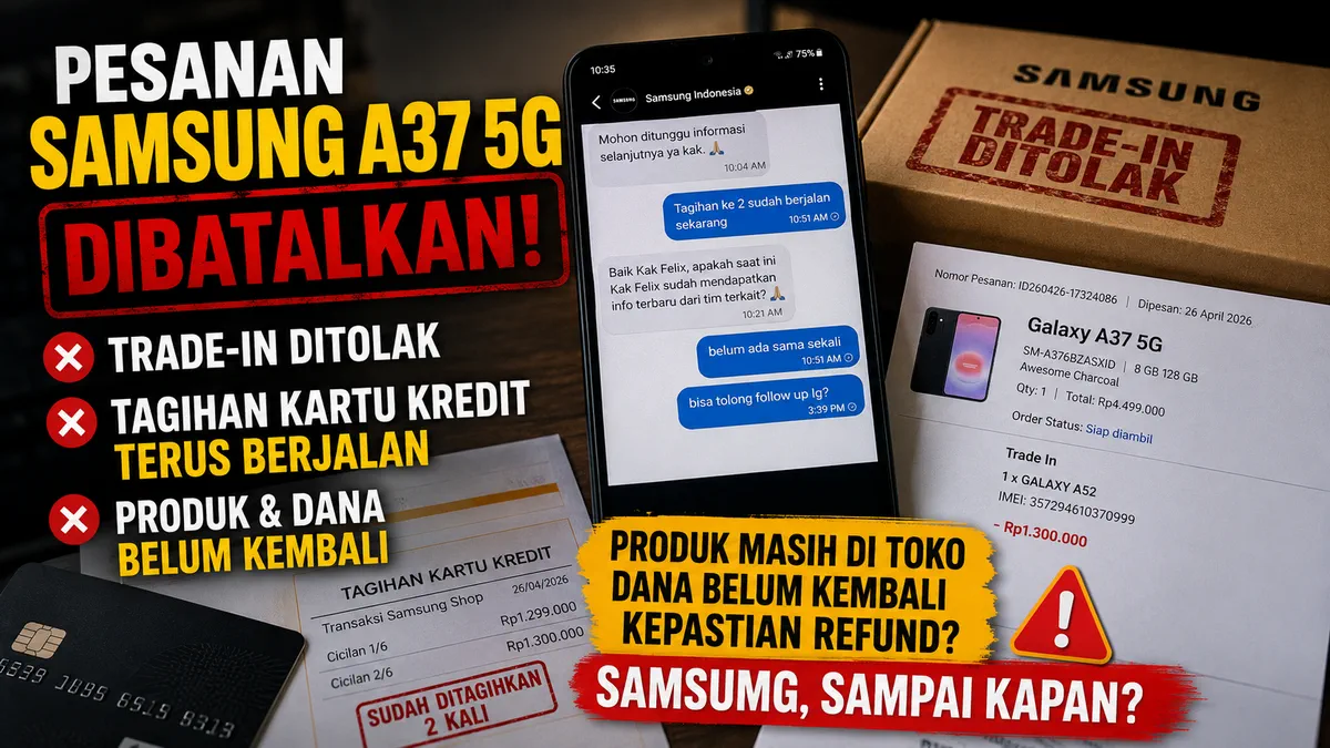 Pesanan Samsung A37 5G Dibatalkan karena Trade-In Ditolak, Tagihan ...